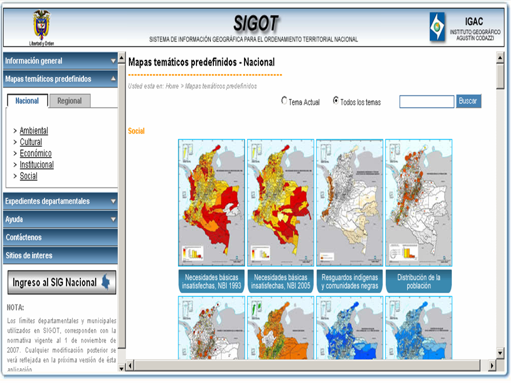 SIGOT – Razón Cartográfica