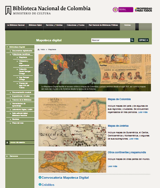 Nuevo link de la Mapoteca Digital de la Biblioteca Nacional de Colombia – Razón Cartográfica